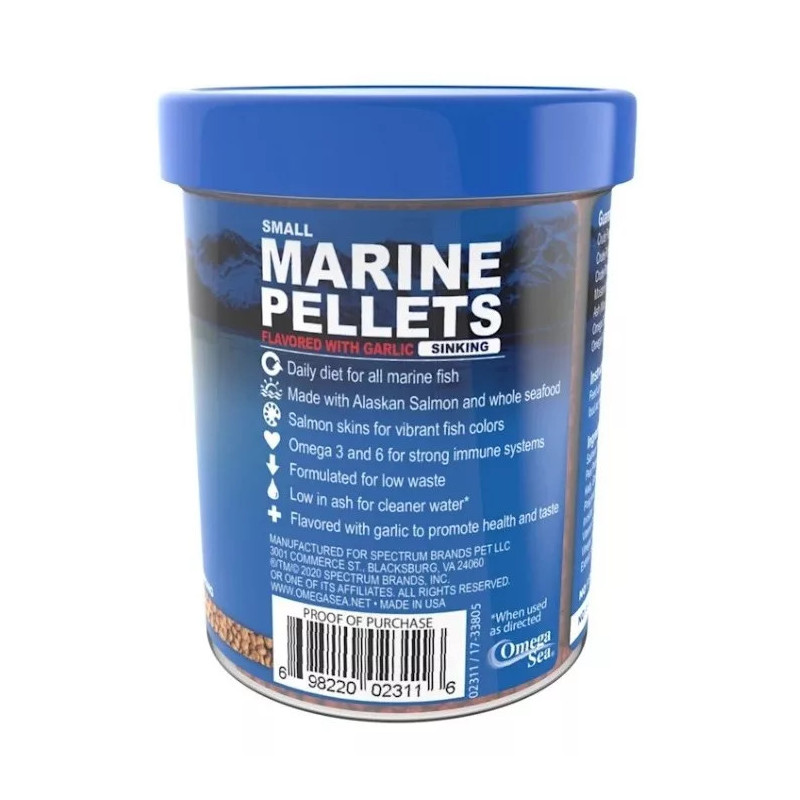 Marine Pellets 126gr Gránulos Pequeños Peces Marinos Acuario