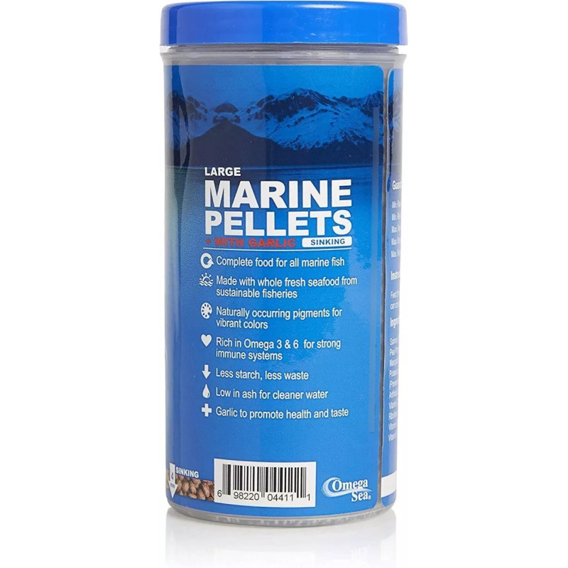 Marine Pellets 255gr Gránulos Grandes Peces Marinos Acuario