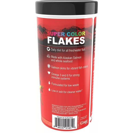 Super Color Flakes 62gr Comida Hojuelas Peces Acuario Pecera