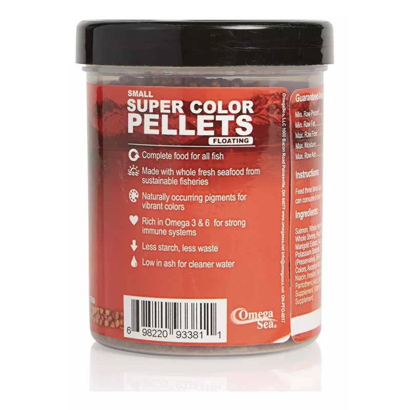 Super Color Pellets Small 99gr Comida Gránulos Peces Acuario