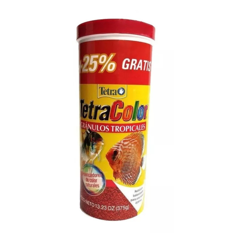 Tetra Color 375gr +25% Gránulos Peces Acuario Pecera
