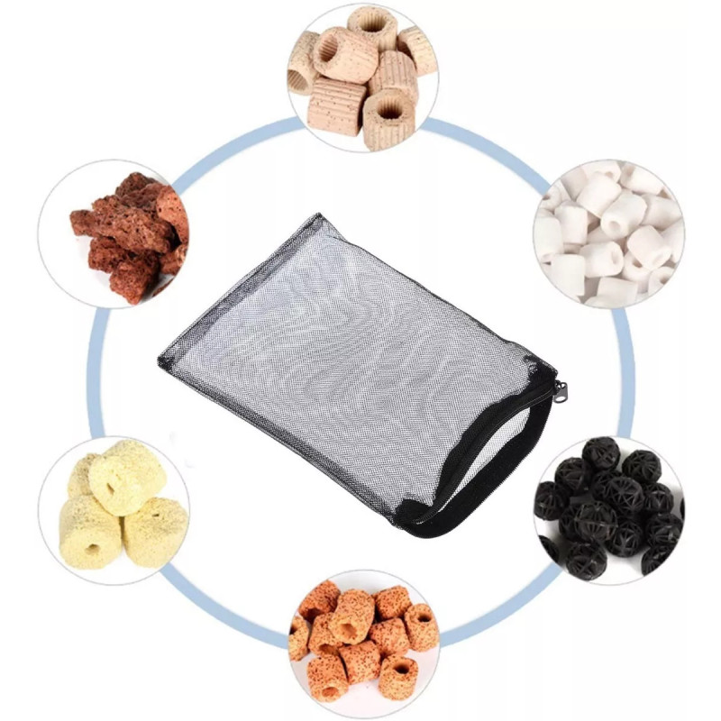 Bolsa Malla Material Filtrante Filtro Acuarios Poro 2mm