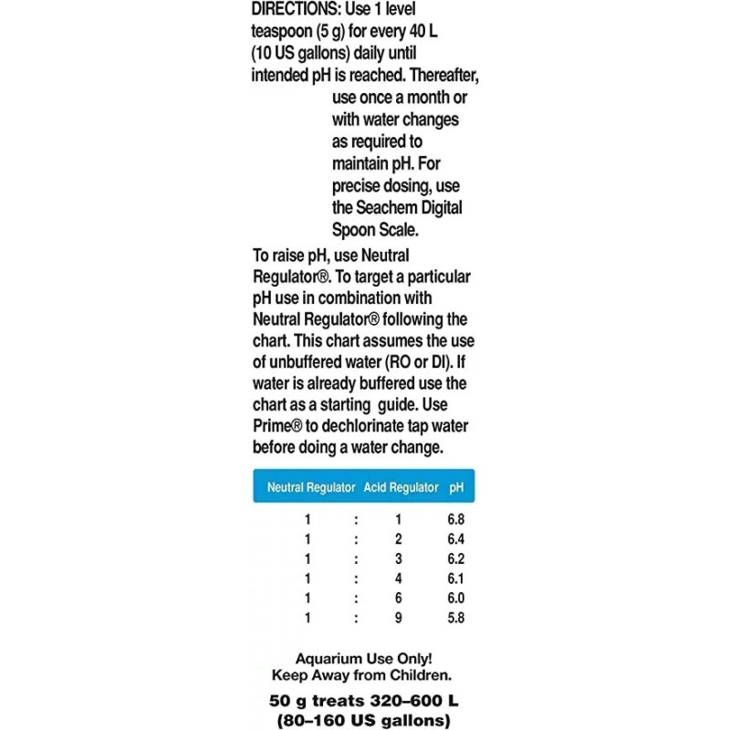 Acid Regulator 50gr Ajustador Regulador Ph Acuario Peces